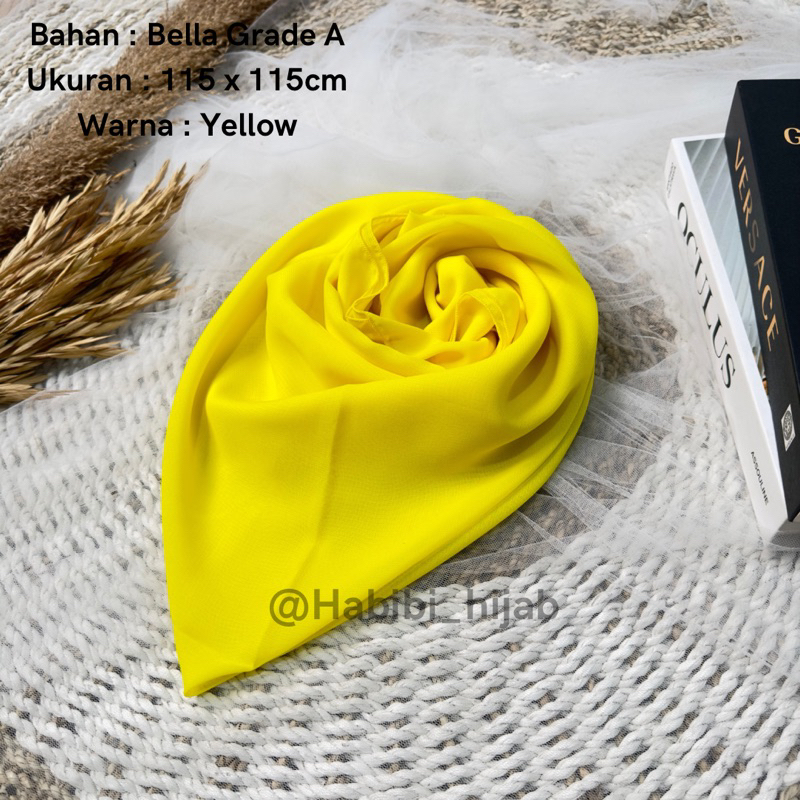 Jual Bella Square Polycotton 115 X 115 Jahit Tepi Kecil Premium 78 Warna Hijab Segi Empat ...