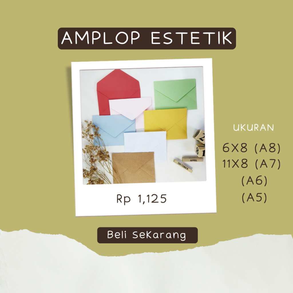 Jual AMPLOP A5 / AMPLOP A6 / AMPLOP 11x8 / AMPLOP VINTAGE / AMPLOP ...