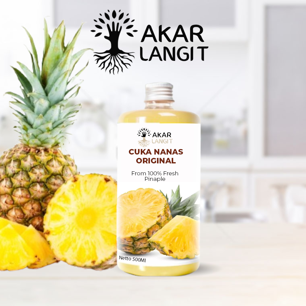 Jual Cuka Nanas 500ML Akarlangit / Pineapple Cider Vinegar with mother ...