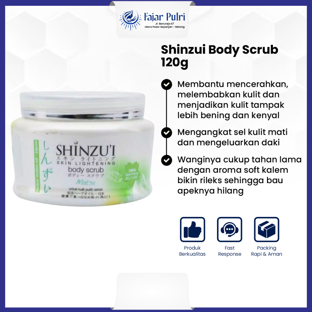 Jual Shinzui Skin Lightening Body Scrub 120 Gram Whitening Lulur Tubuh ...
