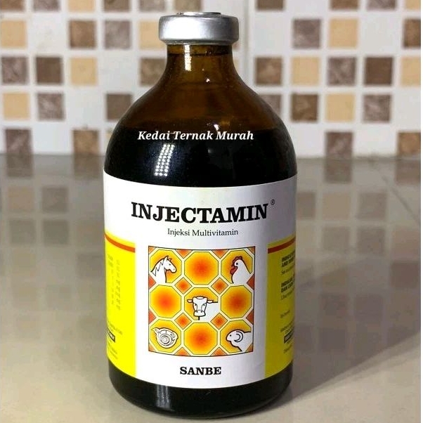 Jual Injectamin 100ml inj Multivitamin Hewan Sapi Kuda Kerbau Babi ...