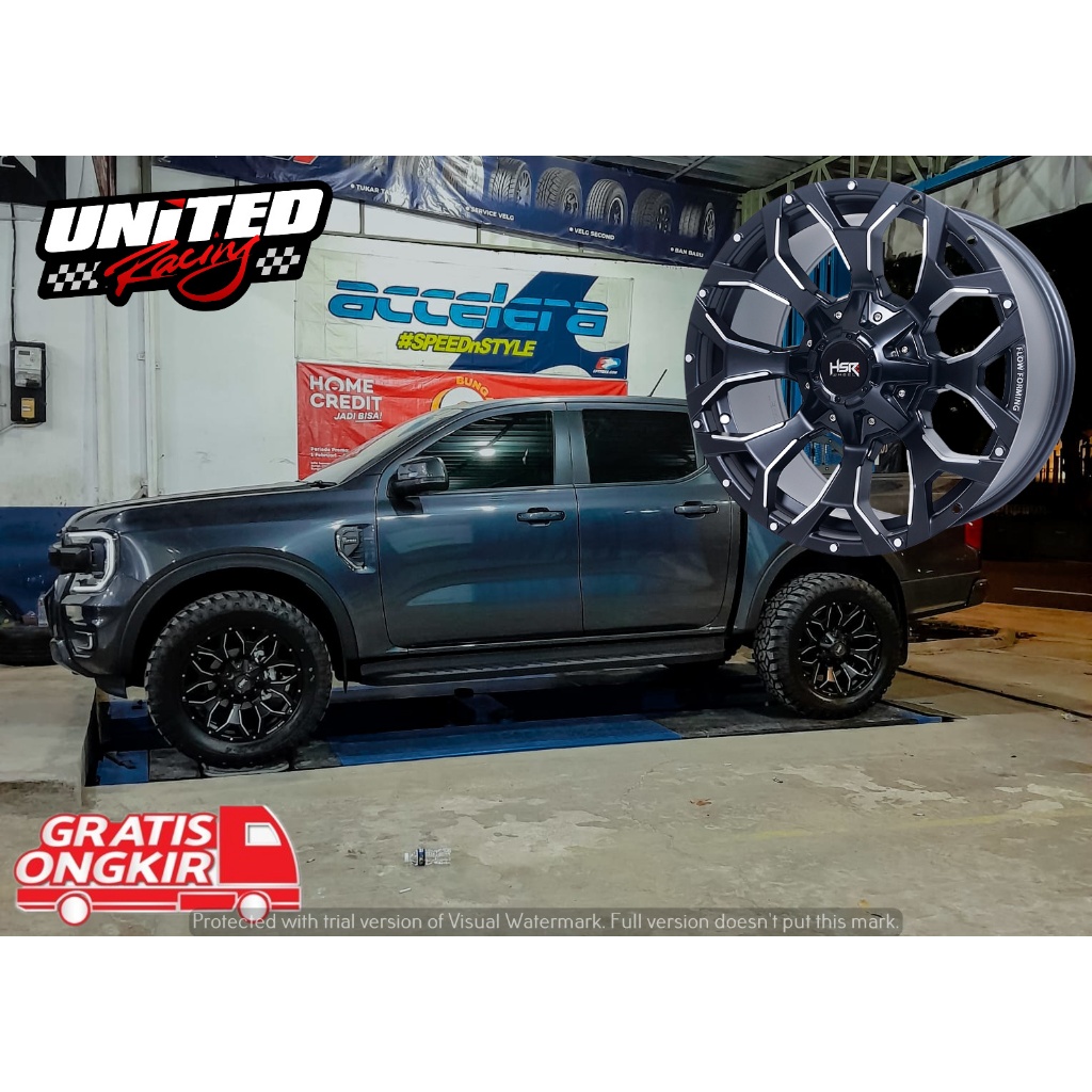 Jual VELG MOBIL FORD RANGER RING 18 HSR GOKU R18X9 LUBANG 6X139,7 PELEK ...