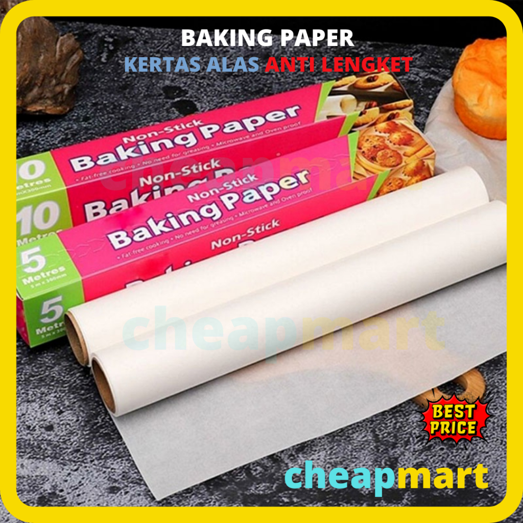 Jual BAKING PAPER / Kertas Baking Kertas Roti Alas Roti Silicone Oil ...