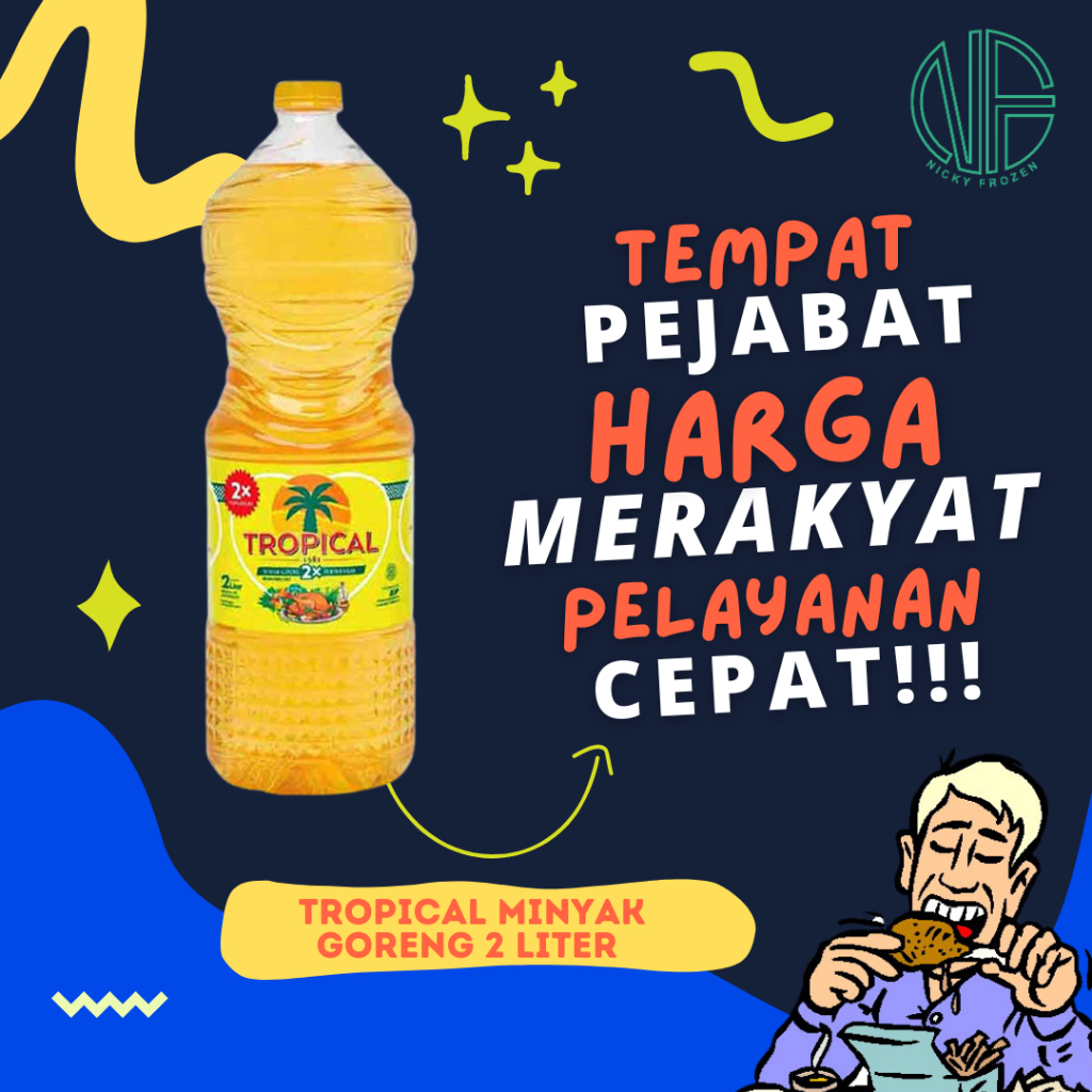 Jual MINYAK GORENG TROPICAL 2 LITER (BOTOL) | Shopee Indonesia