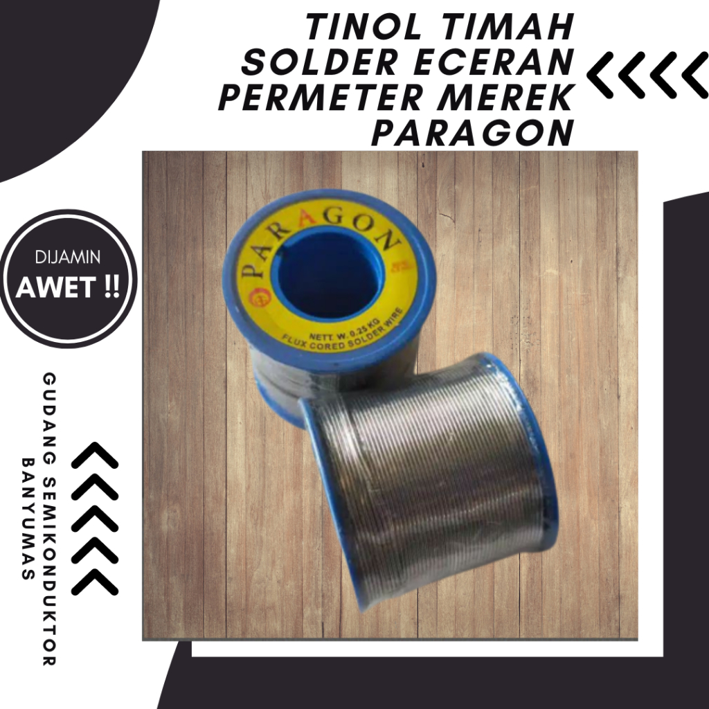 Jual Tinol timah solder eceran permeter merek paragon harga per meter ...