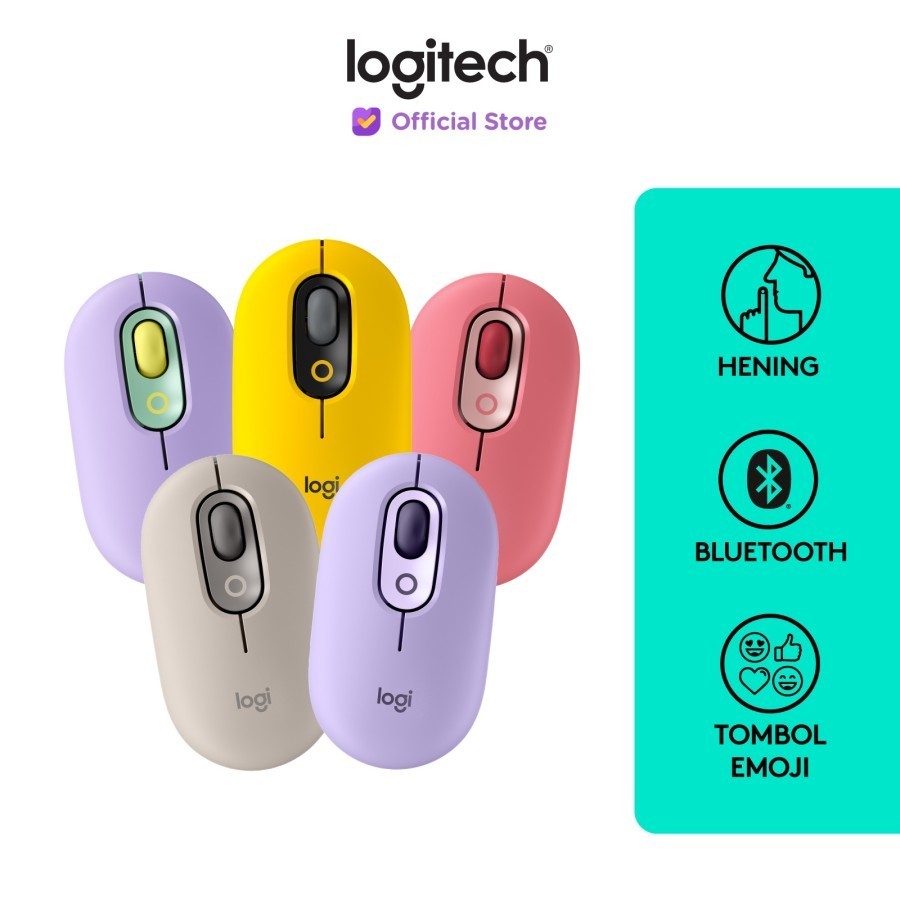 Jual Logitech POP Mouse Wireless Bluetooth Silent Emoji Keys | Shopee ...