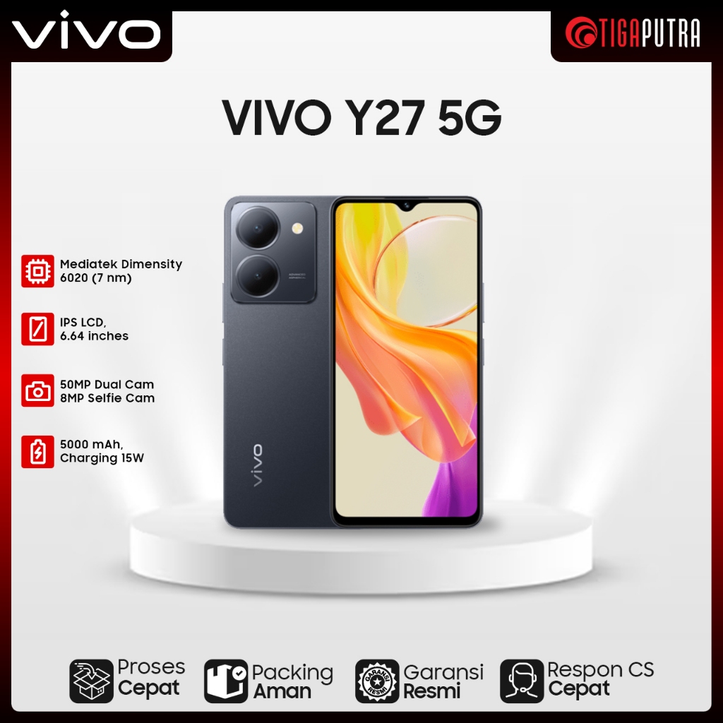 Jual Vivo Y27 5G (Ram 6GB, Rom 128GB, Extended Ram, FHD+ Display) | Shopee Indonesia