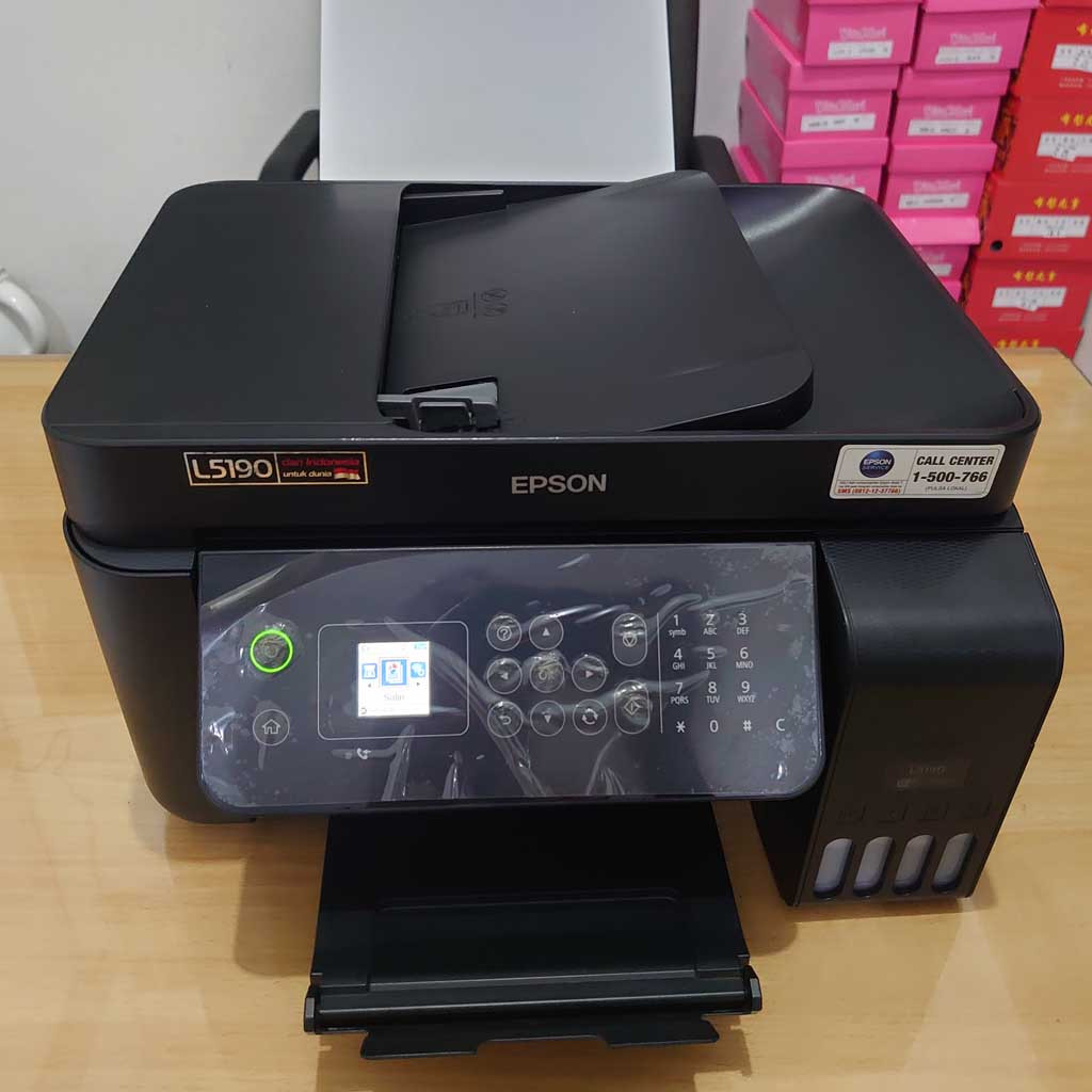 Jual Printer Epson L5190 print copy scan fax WiFi all in one fungsi normal | Shopee Indonesia
