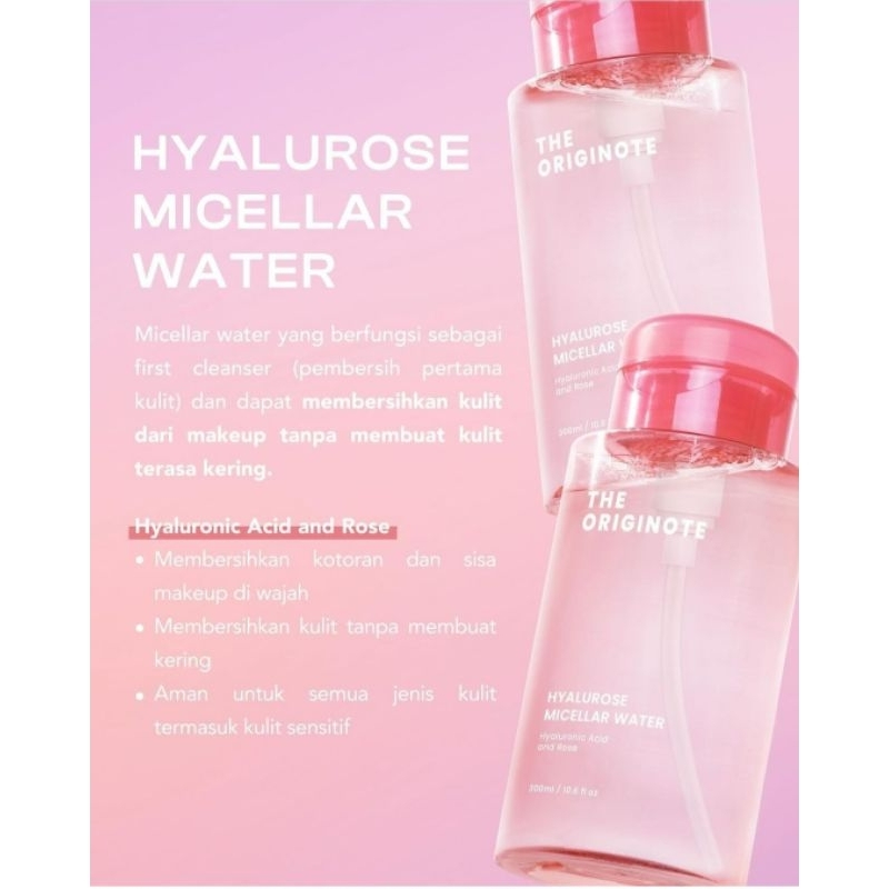 Jual THE ORIGINOTE Hyalurose Micellar Water 300ml | Shopee Indonesia