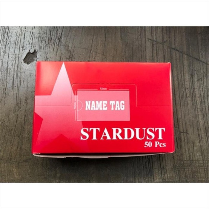 Jual name tag\papan nama plastik jepit STARDUST | Shopee Indonesia