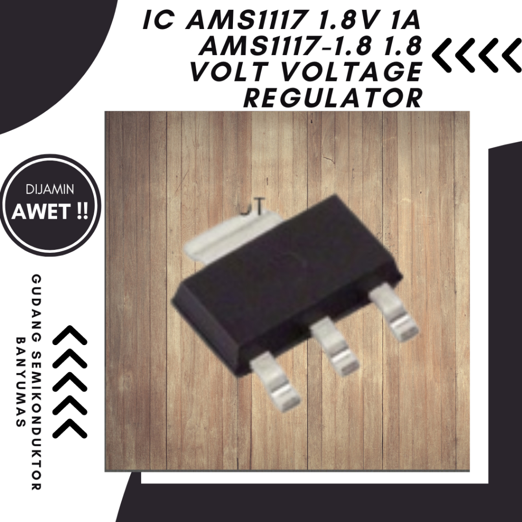 Jual IC AMS1117 1.8V 1A AMS1117-1.8 1.8 VOLT VOLTAGE REGULATOR 3 pin ...