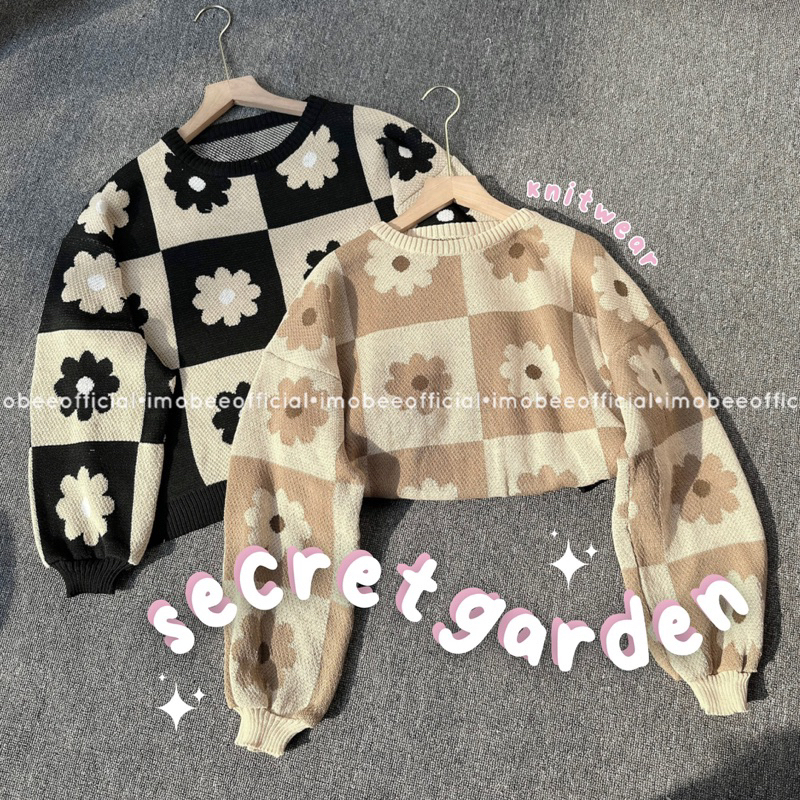 Jual SECRET GARDEN KNIT SWEATER // SWEATER RAJUT KOMPUTER PREMIUM BUNGA ...