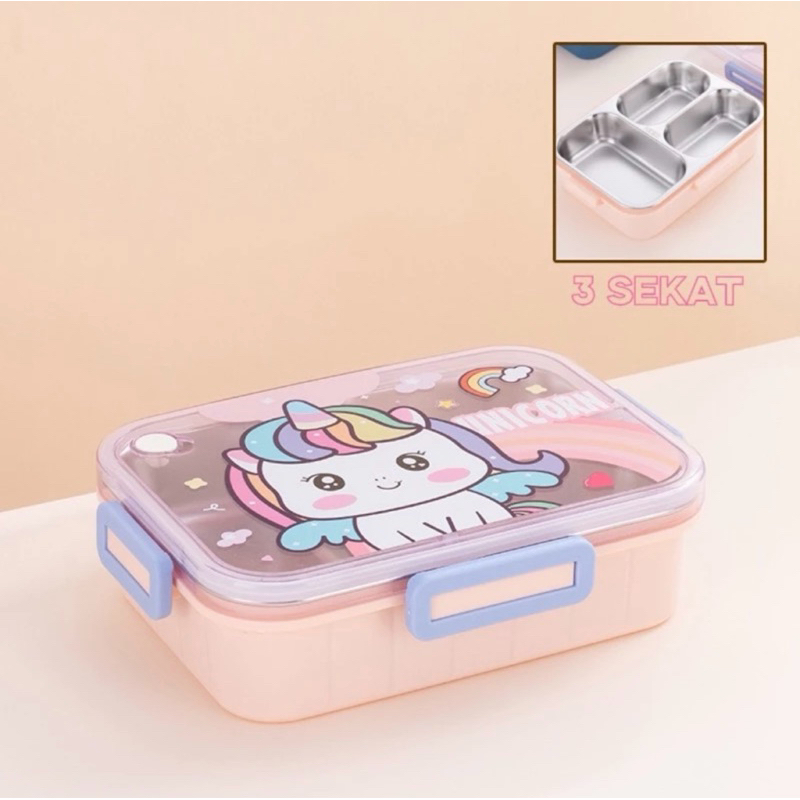 Jual kotak makan/lunch box anak unicorn / like new | Shopee Indonesia