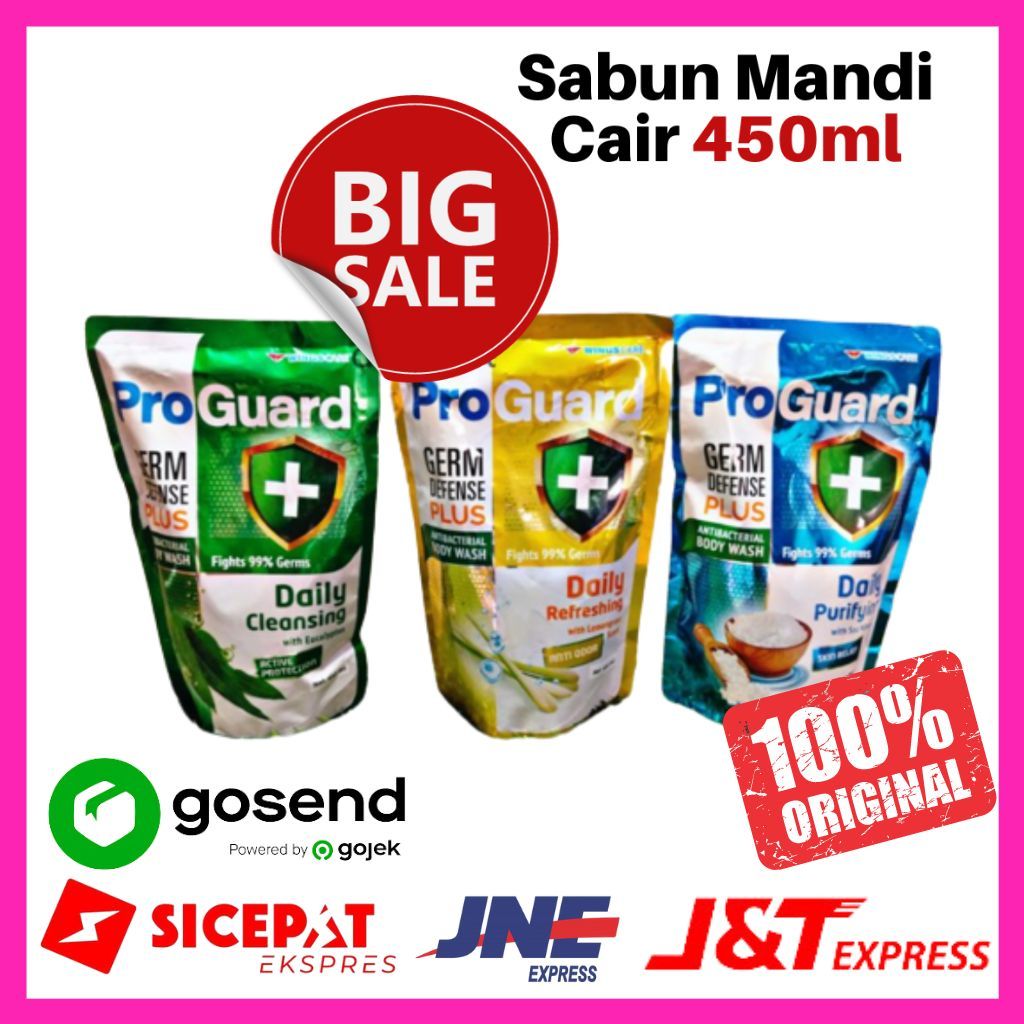 Jual PROGUARD Sabun Mandi Cair Anti Bakteri Pouch 450ml | Shopee Indonesia