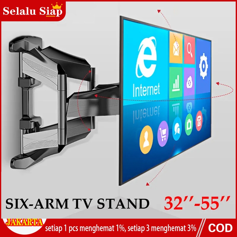 Jual COD Telescopic TV Bracket for 32-55 Inch 200 x 200 Pitch TV ...