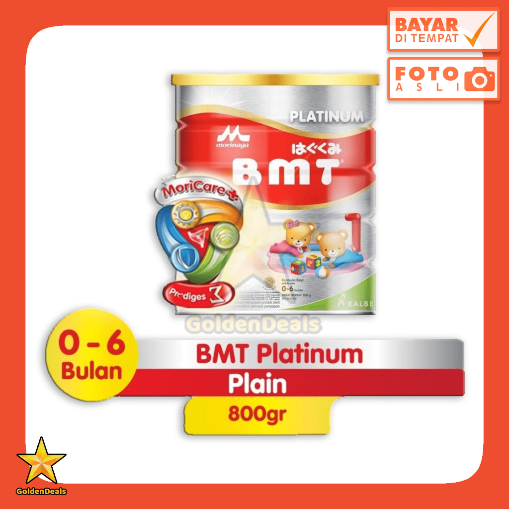 Jual [800 Gram] Susu Morinaga BMT Platinum 800 gr - Susu Formula Bayi 0-6 Bulan | Shopee Indonesia