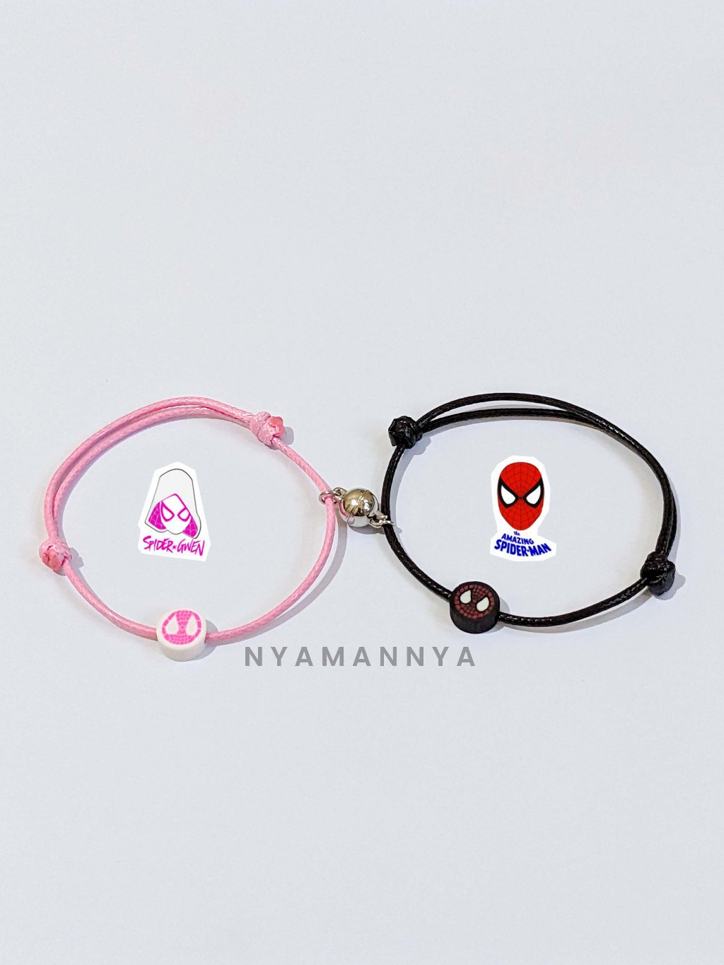 Jual Gelang Spiderman Couple Miles Gwen Magnet Manik Spider Series ...