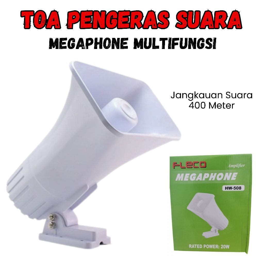 Jual Toa Pengeras Suara FLECO HW-508 20Watt | Megaphone Audio Amplifier Toa Pengeras Suara Jumbo ...