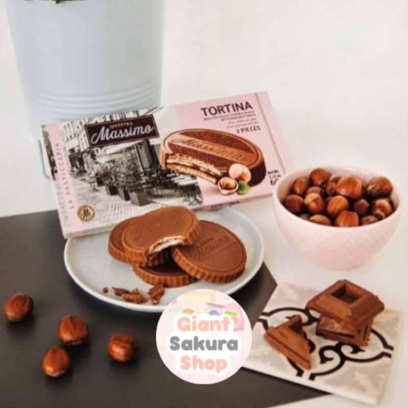 Jual Maestro Massimo Tortina Milk Chocolate Wafer With Hazelnut Cream ...