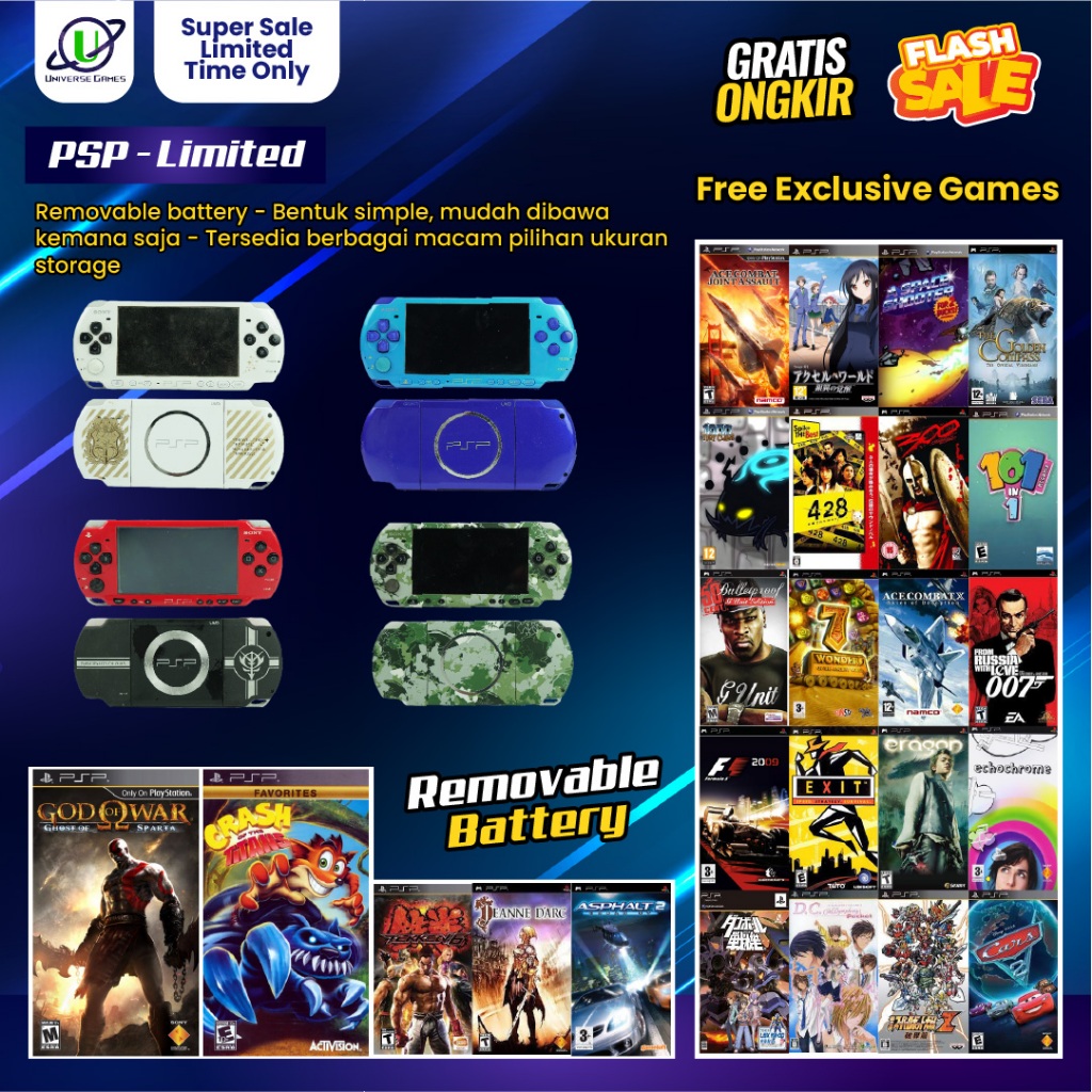 Jual PSP Limited Edition Sony Second Hen 3000 / 2000 / 1000 - Konsol ...