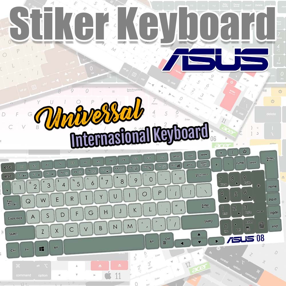 Jual Stiker Keyboard ASUS | Universal Garskin Keyboard ASUS | Stiker ...