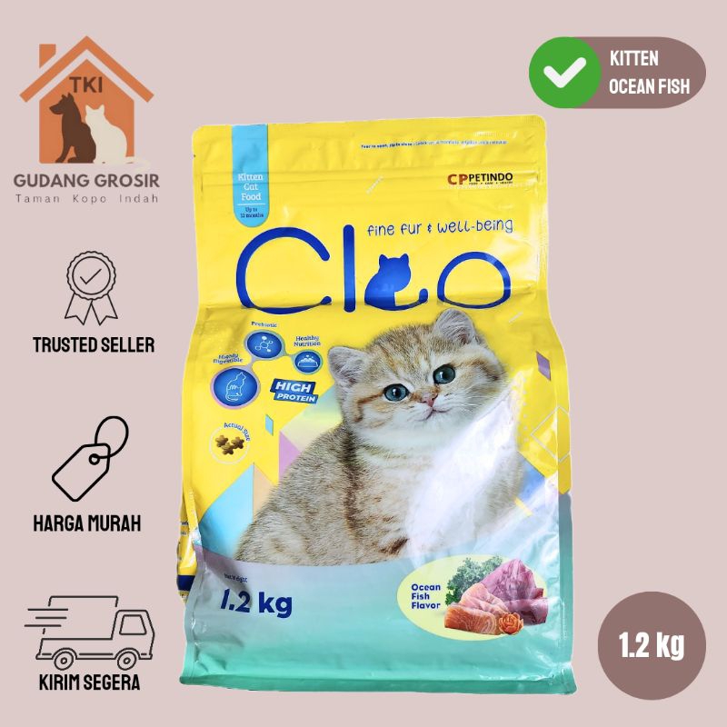 Jual Cleo Kitten Ocean Fish 1.2 Kg Makanan Kering Kucing Dry Food ...