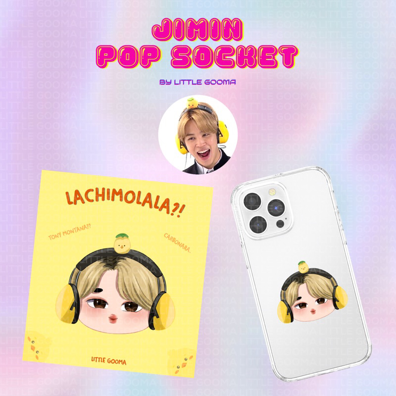 Jual Pop Socket BTS Jimin Lachimolala by Little Gooma - Popsocket BTS ...