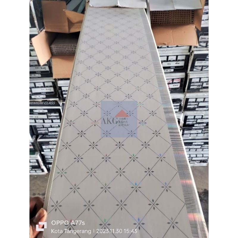 Jual Plafon PVC GENIUS motif hologram / Plavon PVC glossy ketebalan 8mm ...