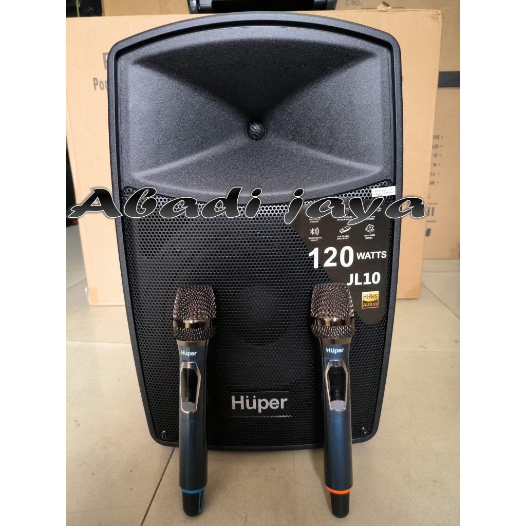 Jual speaker aktif wireless portable huper jl10 JL 10 original | Shopee ...