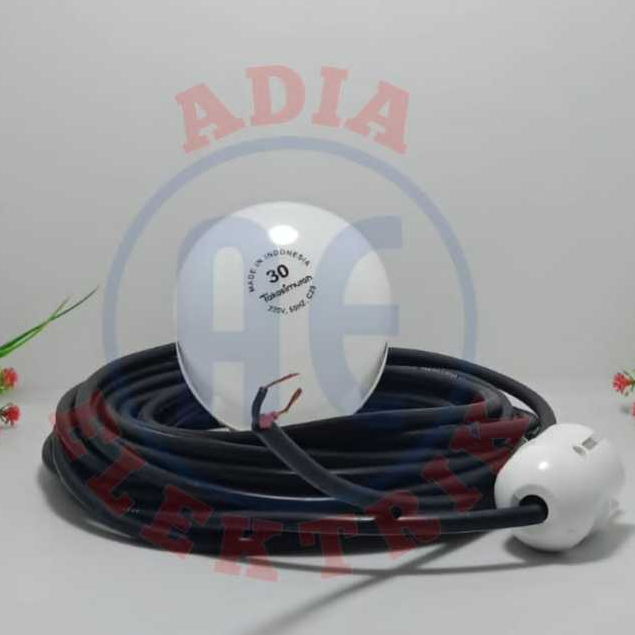 Jual Fitting Lampu + Steker Arde Bulat + Lampu Led 30 Watt Cahaya Putih ...