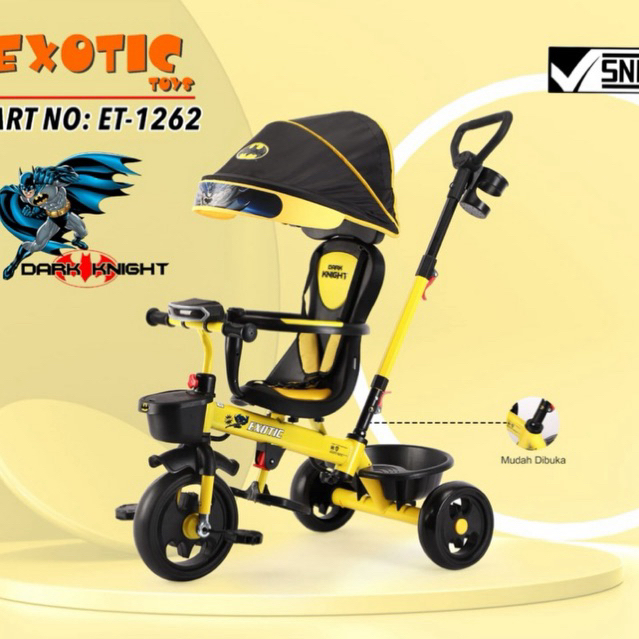 Jual Sepeda Roda Tiga Anak Exotic ET-1262 Batman By Pacific | Shopee ...