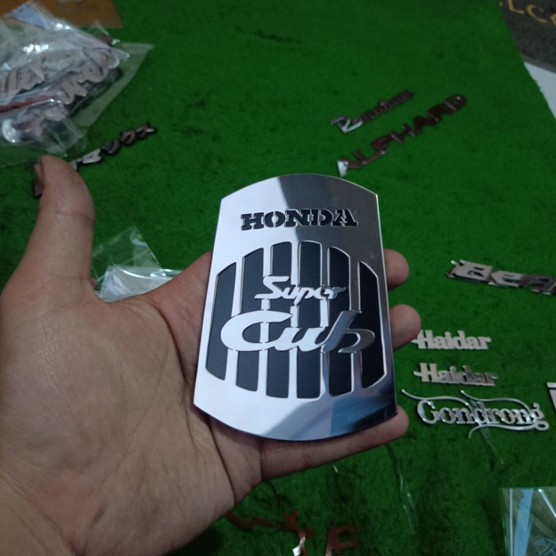 Jual emblem super cub custom stainless | Shopee Indonesia