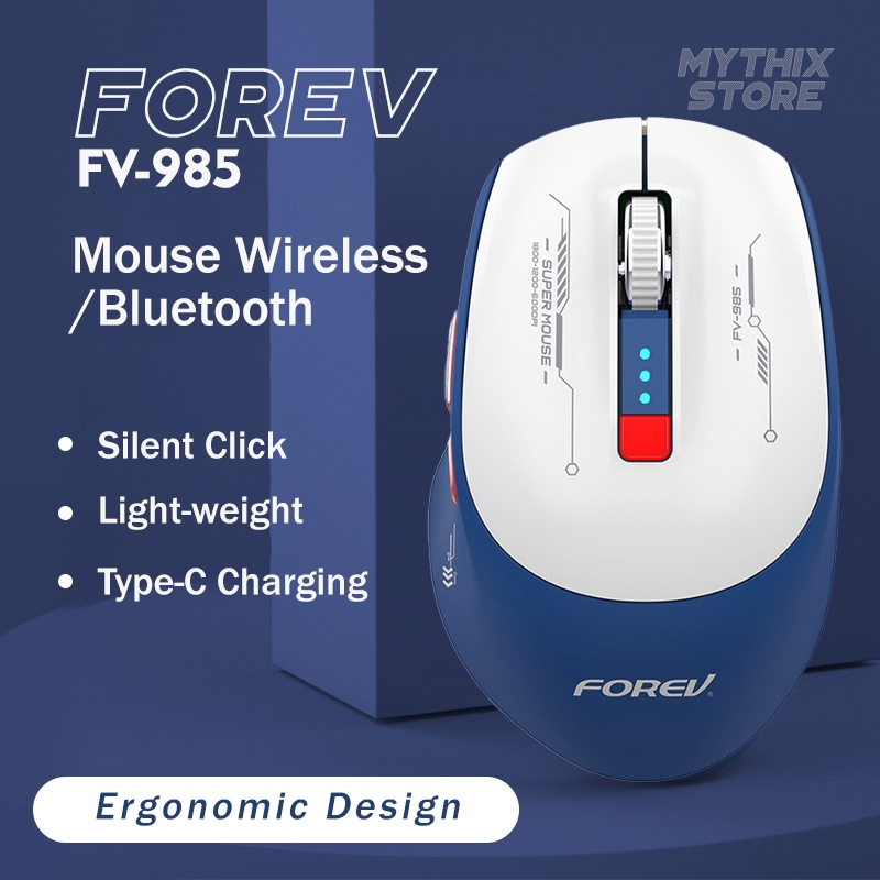 Jual Mouse Forev FV-985 Wireless Bluetooth Dual Mode Rechargeable Type ...
