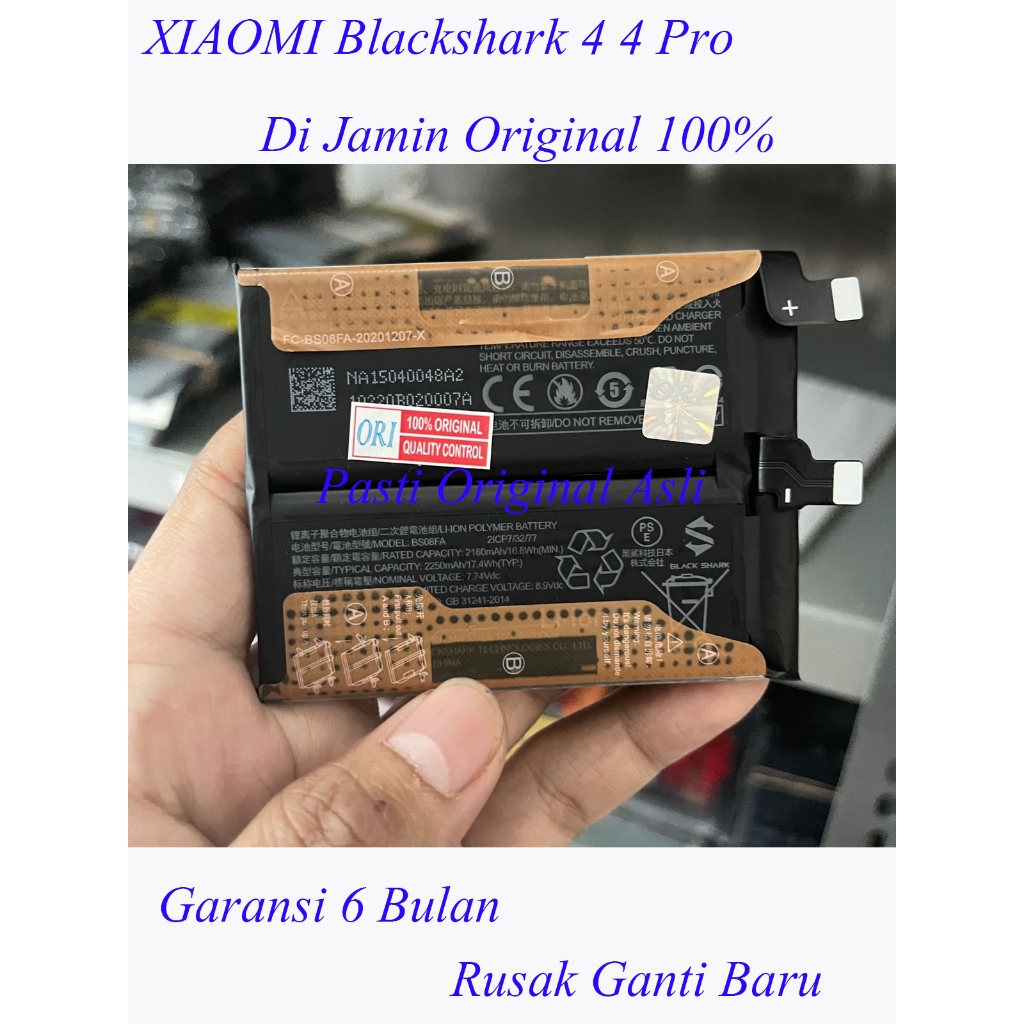 Jual Baterai Battery XIAOMI Blackshark 4 4 Pro BS08FA Original100 ...