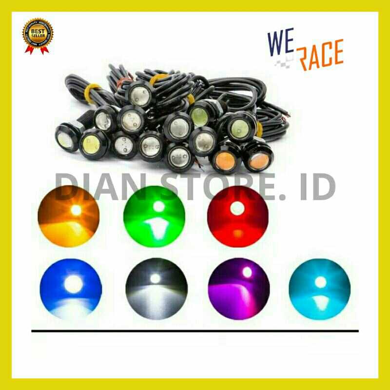 Jual Lampu Sorot LED Mata Elang Eagle Eye No Flash No Kedip Warna Warni Werace | Shopee Indonesia