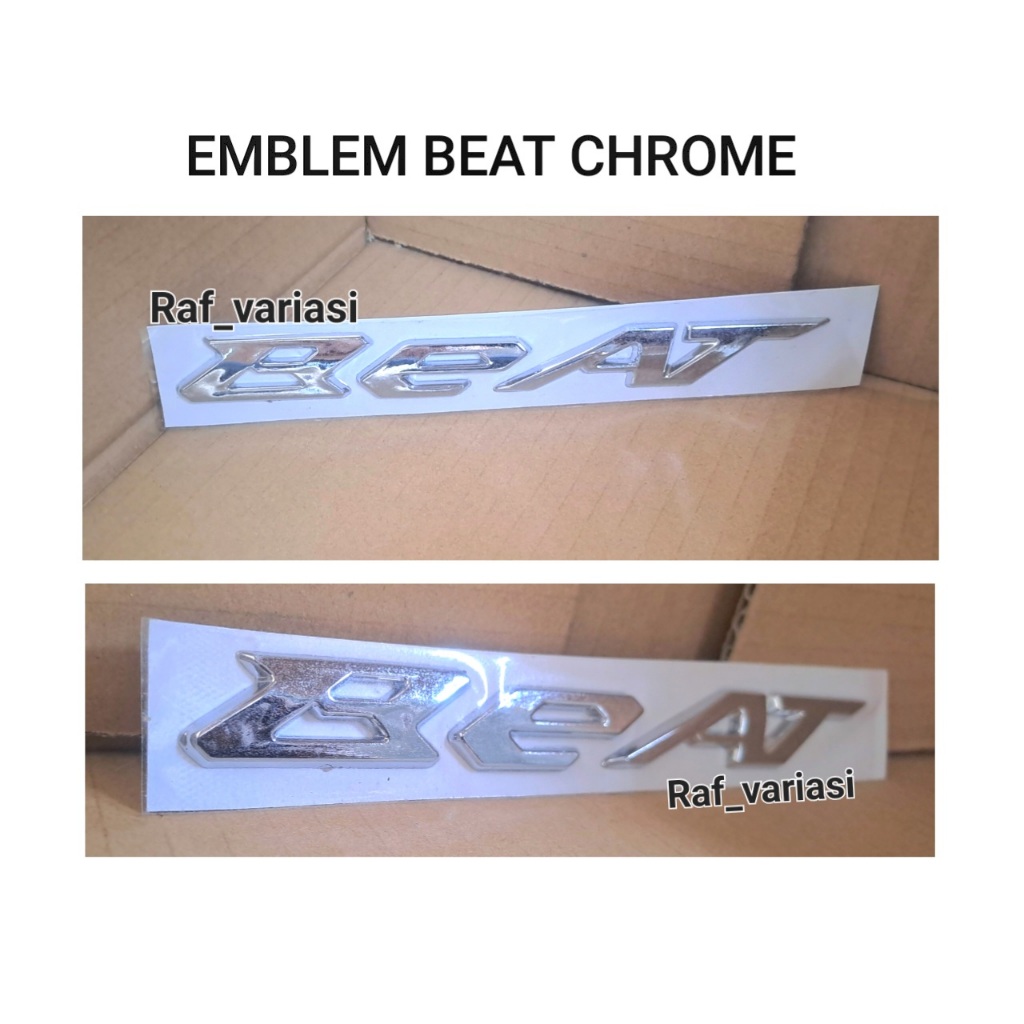 Jual Emblem honda beat chrome / emblem beat sepasang / Logo timbul beat ...