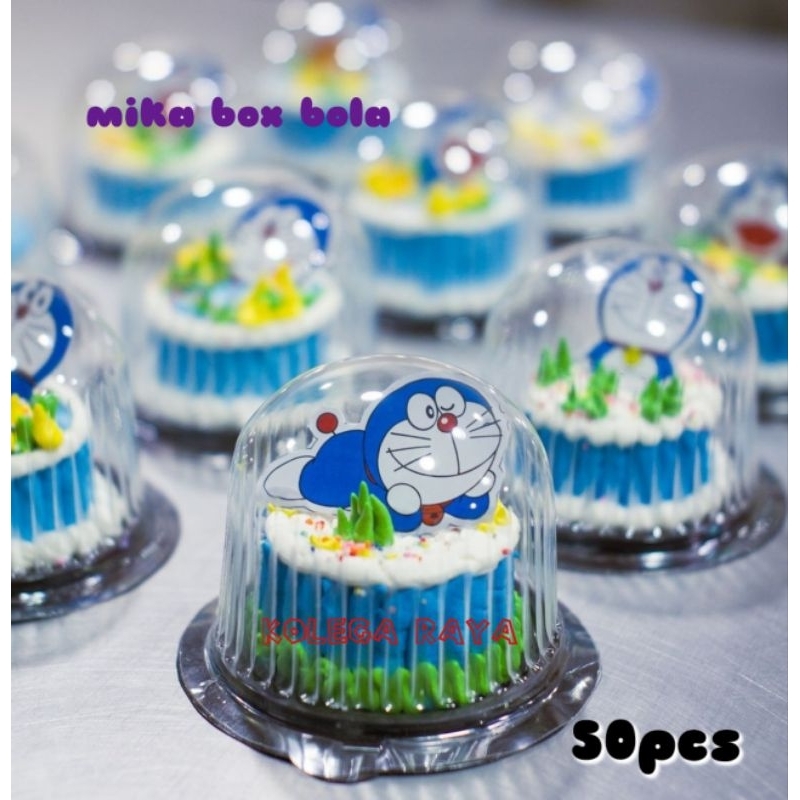Jual Mika Cup Cake Tart Mini Puding Box Bola 50PCS Ready pink coklat ...