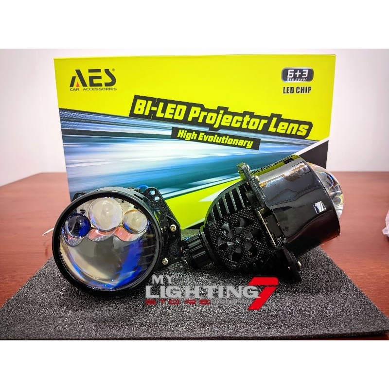 Jual PROJECTOR BILED AES UX 3 TRIPLE LASER 80 WAT 3 INCH GARANSI 2 TH ...