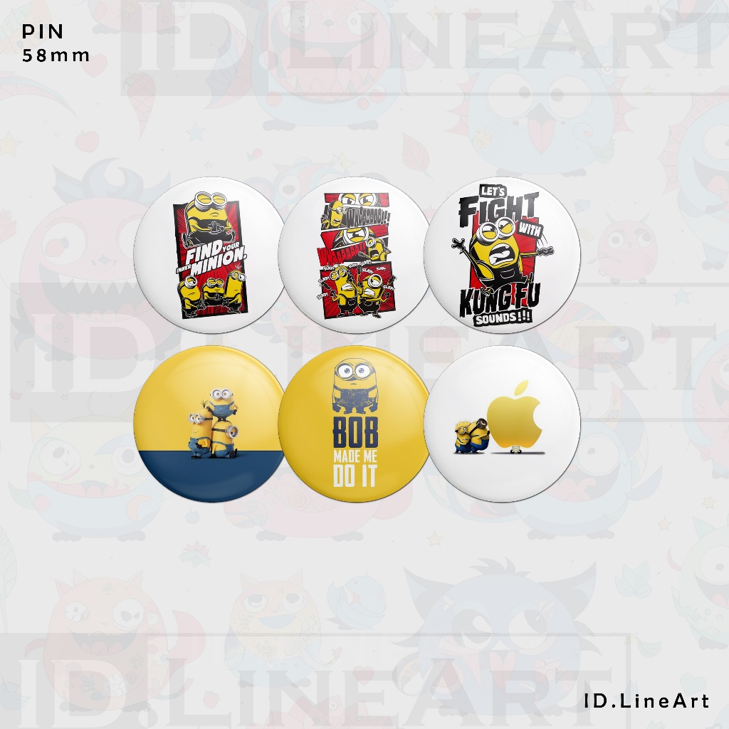 Jual Pin Bros Seri Minion Ukuran 58mm | Shopee Indonesia