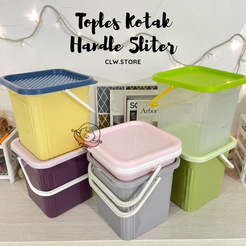 Jual Toples Persegi Handle 5 Liter / Toples Gagang Es Buah kerupuk ...