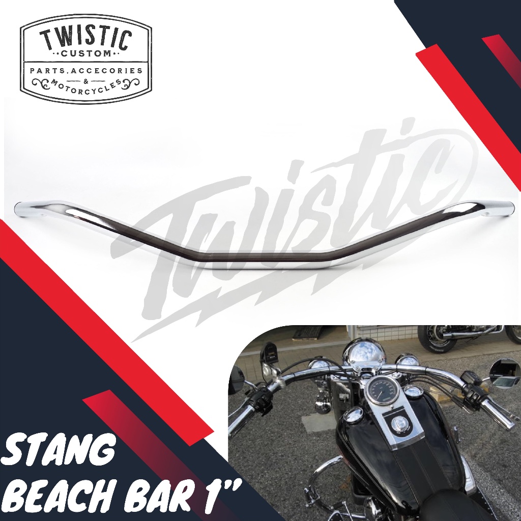 Jual Stang Beach Bar Motor Harley Sportster XL 883 48 1200 Dyna Softail ...