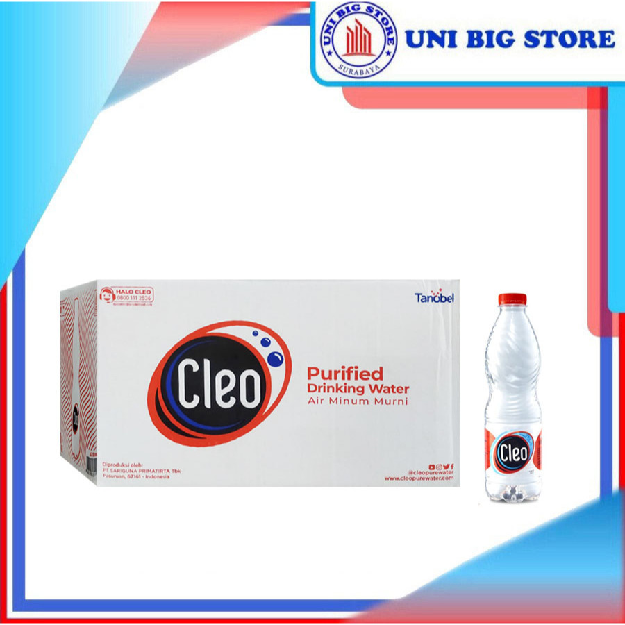 Jual CLEO Air Minum Botol 550 ml DUS 24 Pcs | Shopee Indonesia