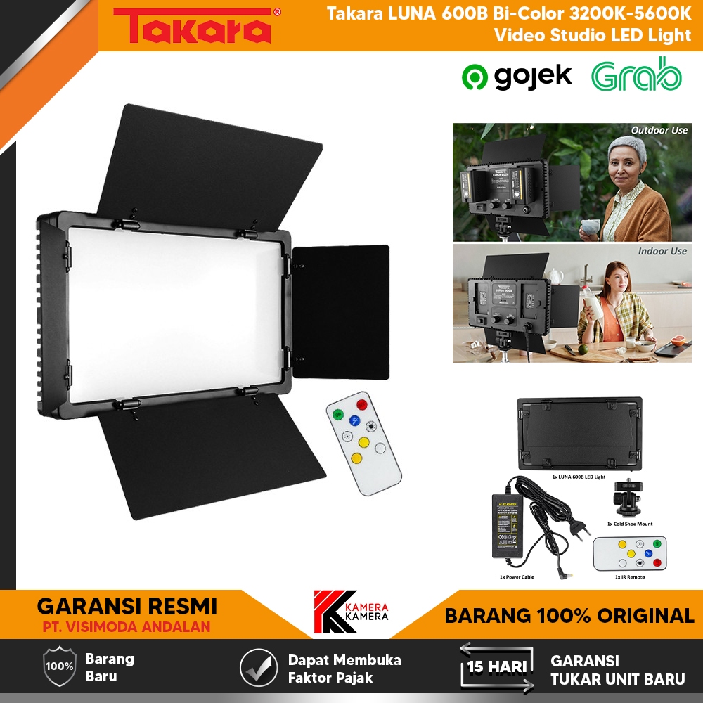 Jual Takara LUNA 600B Bi-Color 3200K-5600K Video Studio LED Light | Shopee Indonesia
