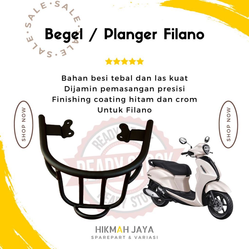 Jual Rear Rack Behel Planger Rak Aksesoris PNP Yamaha Filano Yamaha ...