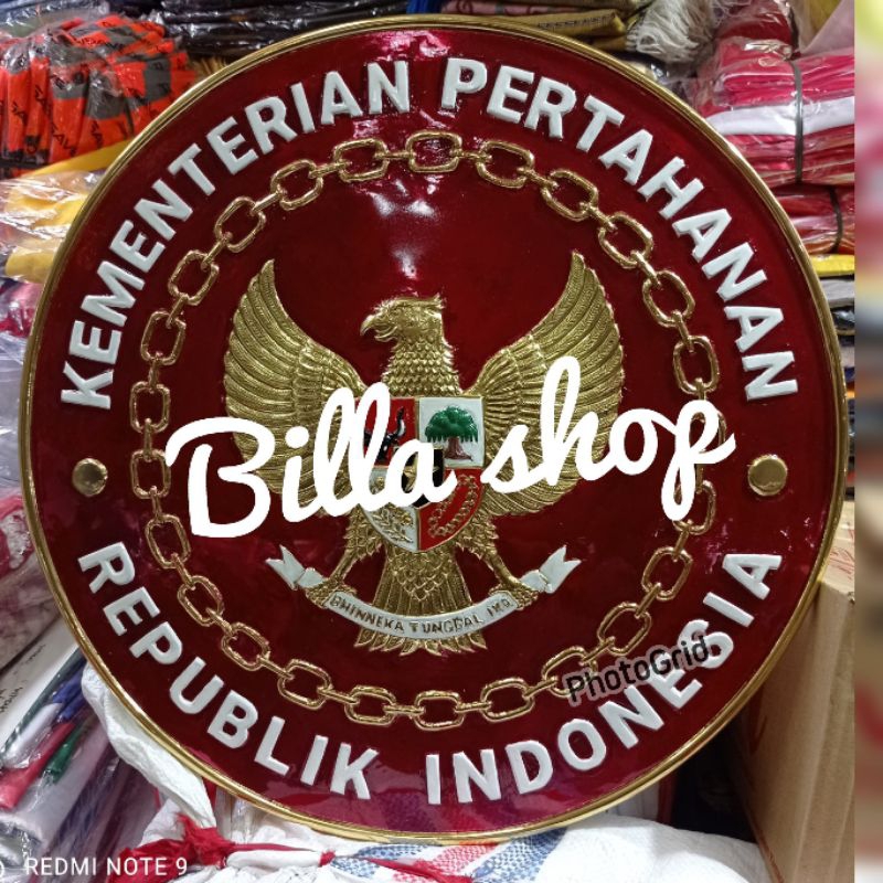 Jual Plat Kuningan Logo KEMENTERIAN PERTAHANAN/KEMHAN Ukuran 50cm ...