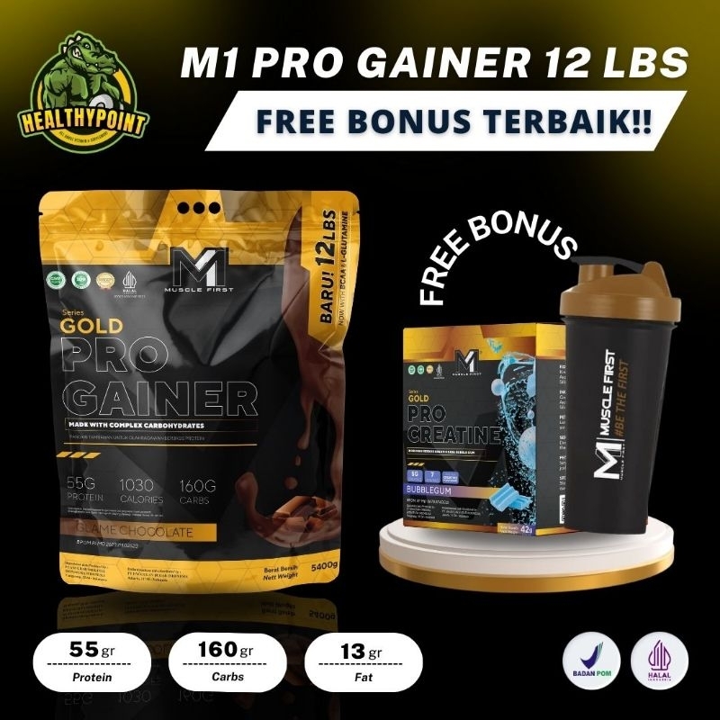 Jual Muscle first m1 pro gainer 12 lbs musclefirst weight gain mass ...
