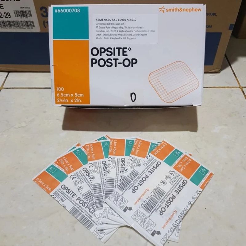 Jual OPSITE POST-OP 6,5 × 5 cm / Plester tahan air / Opsite 6,5cm x 5cm ...