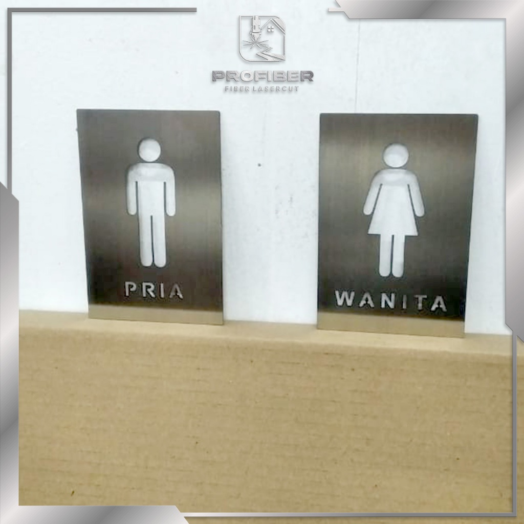 Jual Custom Signage Tanda Plat Stainless Laser Cutting | Shopee Indonesia
