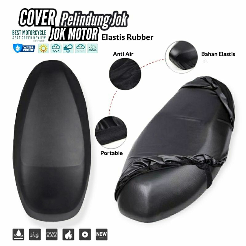 Jual cover jok motor anti air bahan elastis tidak licin pelindung jok ...