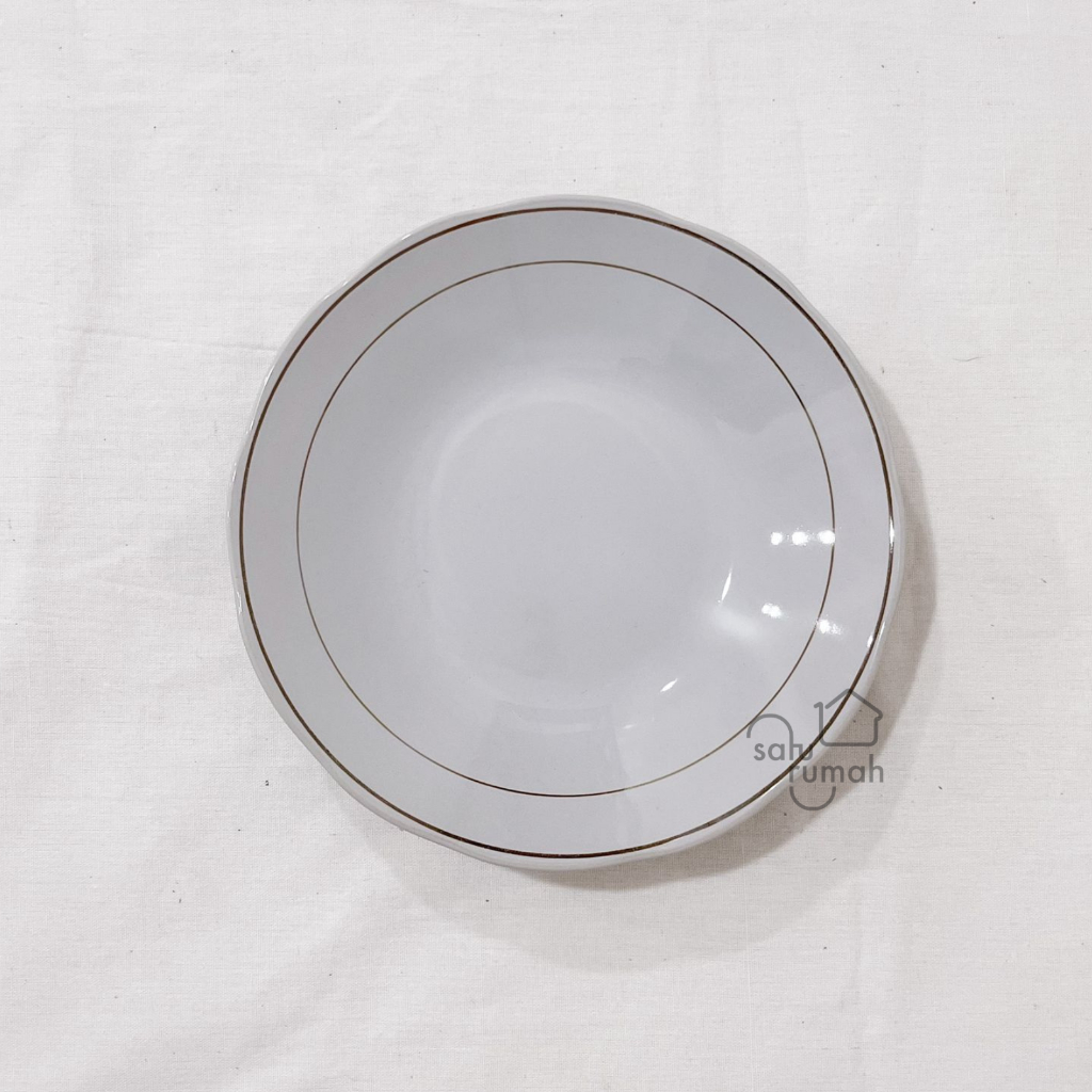 Jual PIRING MAKAN 8INCH LISTMAS LILIA 6PCS / PIRING KERAMIK PINGGIR ...